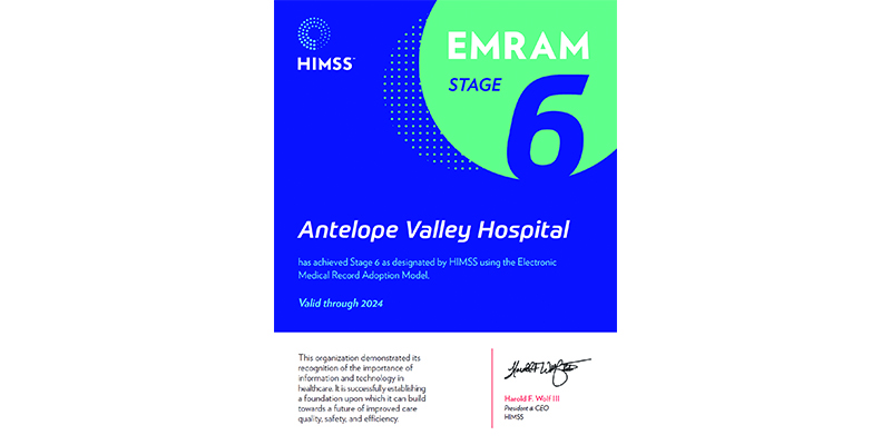 Antelope Valley Hospital Achieves Electronic Medical Record Adoption ...
